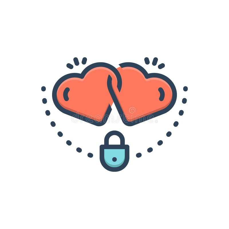 Color Illustration Icon for Privacy, Heart and Love Stock Vector ...