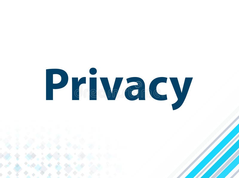 Privacy Modern Flat Design Blue Abstract Background Stock Illustration ...