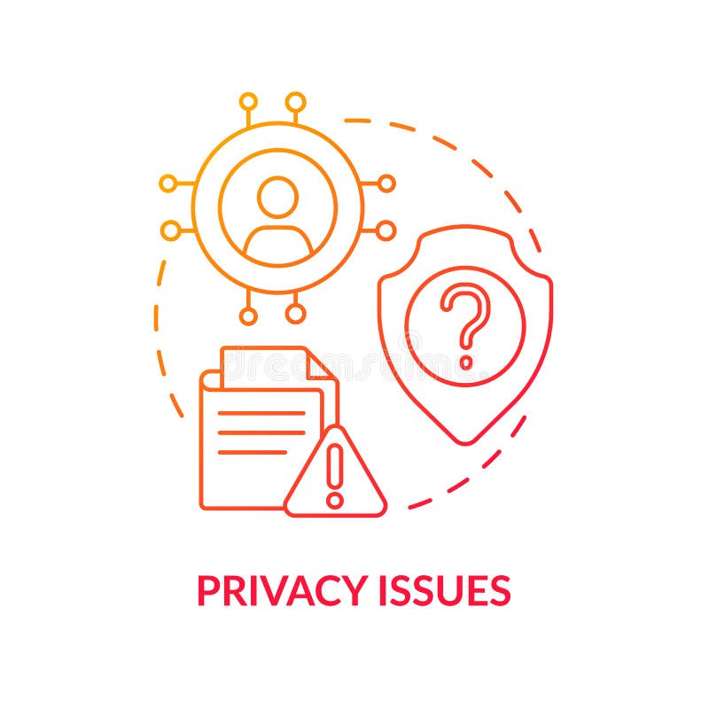 Privacy Issues Red Gradient Concept Icon Stock Vector - Illustration of ...