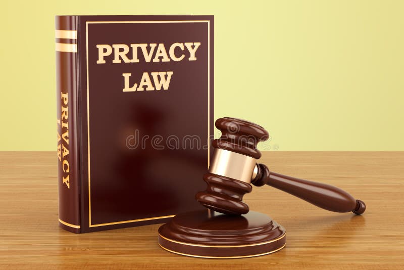Privacy Law concept, 3D stock illustration. Illustration of legislation ...