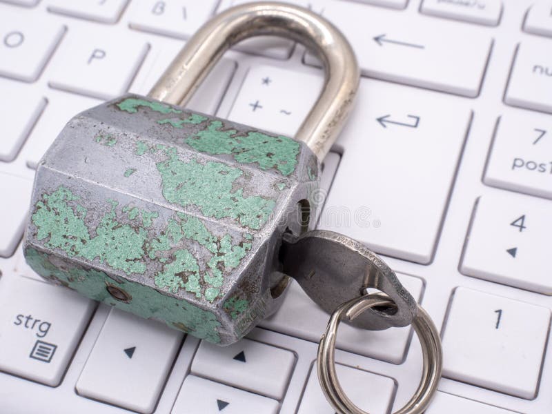 Privacy Lock and Keyboard Icon Image Stock Image - Image of notebook ...