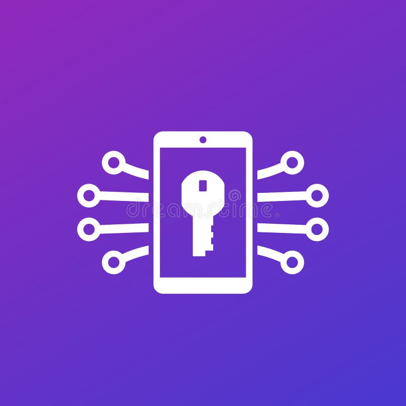 Privacy, Mobile Security Icon with Smart Phone Stock Vector ...