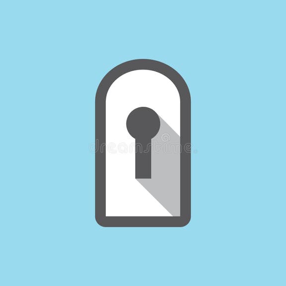 Privacy Mode Icon with Security Feature and Keyhole Stock Vector ...