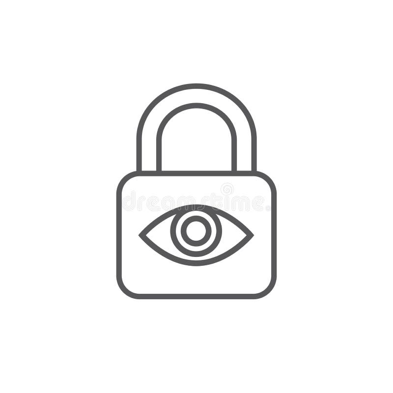 Privacy Mode Icon with Security Feature - Lock Stock Vector ...