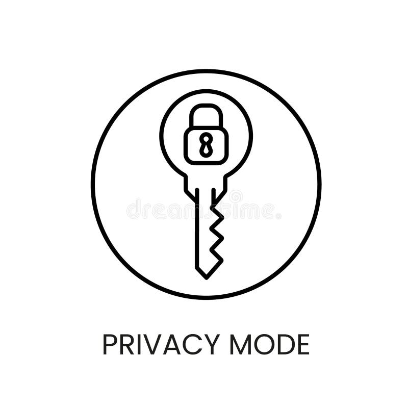 Privacy Mode Line Vector Icon with Editable Stroke for Placement on ...