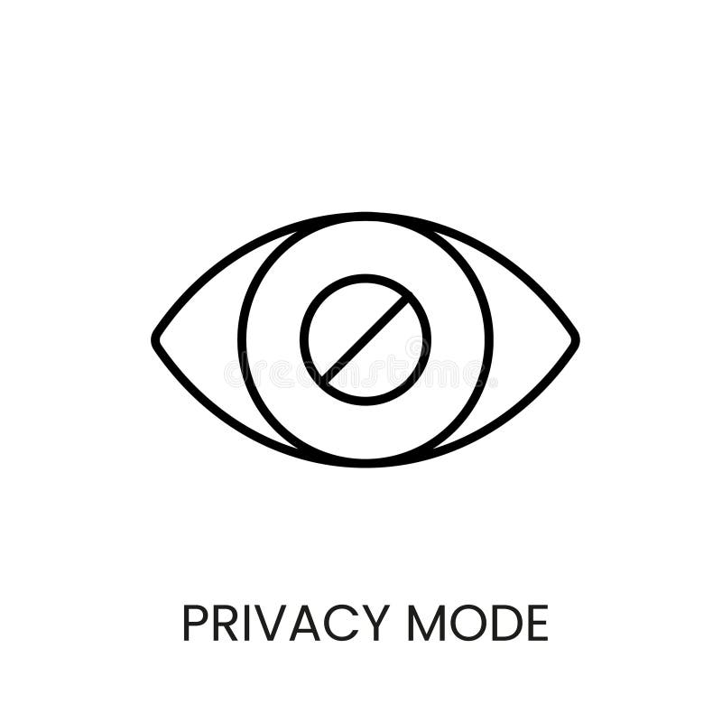 Privacy Mode Line Vector Icon with Editable Stroke for Placement on ...