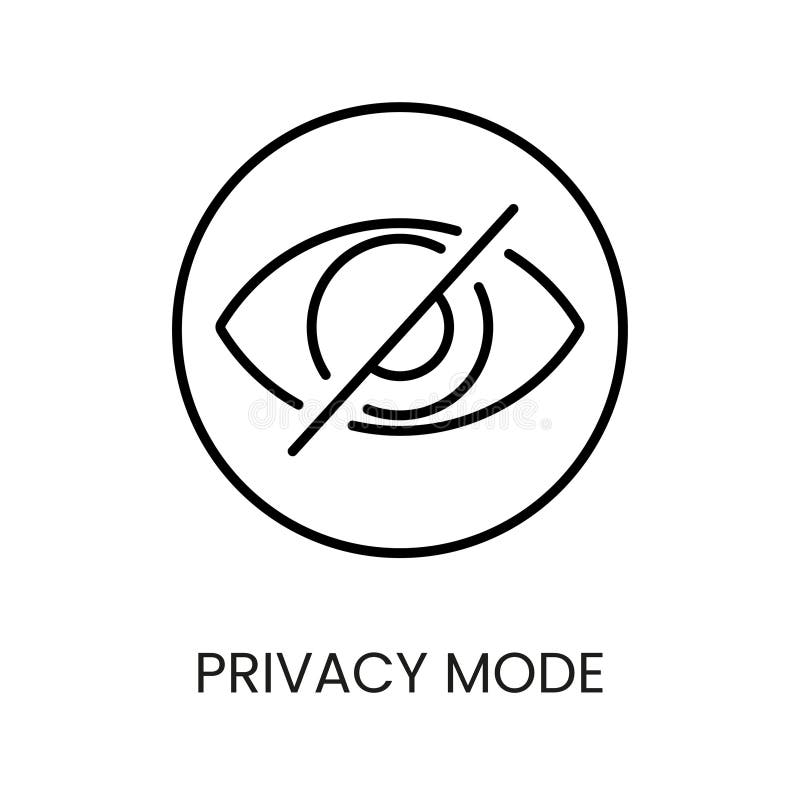 Privacy Mode Line Vector Icon with Editable Stroke for Placement on ...