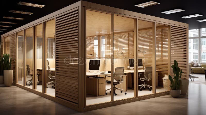 Privacy office partition stock illustration. Illustration of structure ...