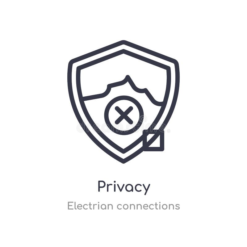 Privacy Icon Vector From Security Collection. Thin Line Privacy Outline ...