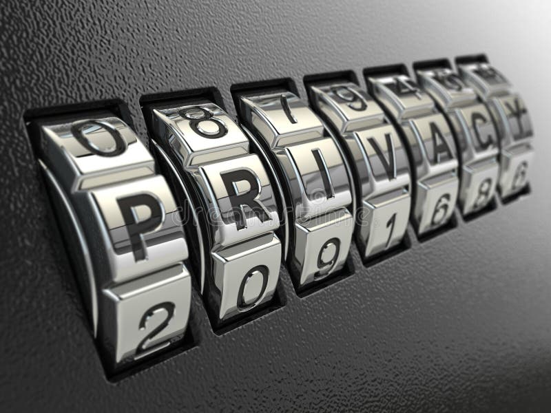 Privacy Password Combination Concept, Three-dimensional Image. Stock ...