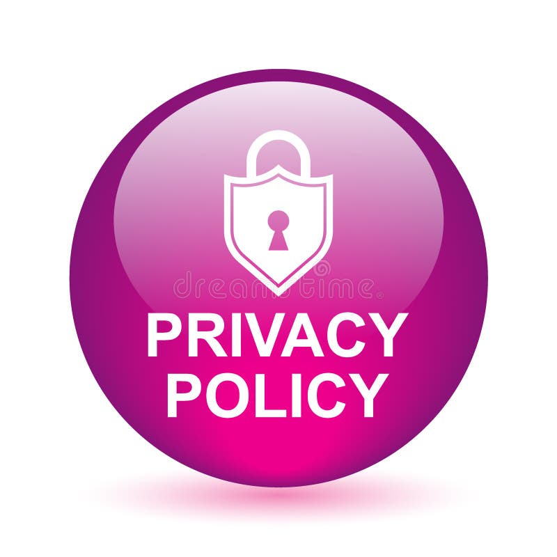 Privacy policy button stock illustration. Illustration of icon - 121994275