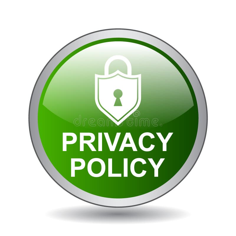 Privacy policy button stock illustration. Illustration of icon - 121993534
