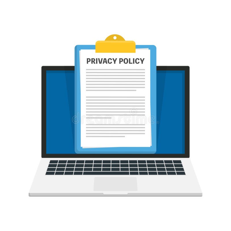 Laptop with Shield Icon, Web Security Concept, Internet Security Sign ...