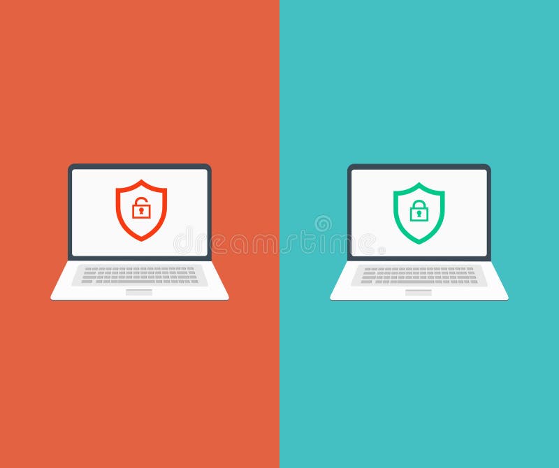 Privacy Policy Concept on Laptop Screen Logo Design. Cloud Storage ...