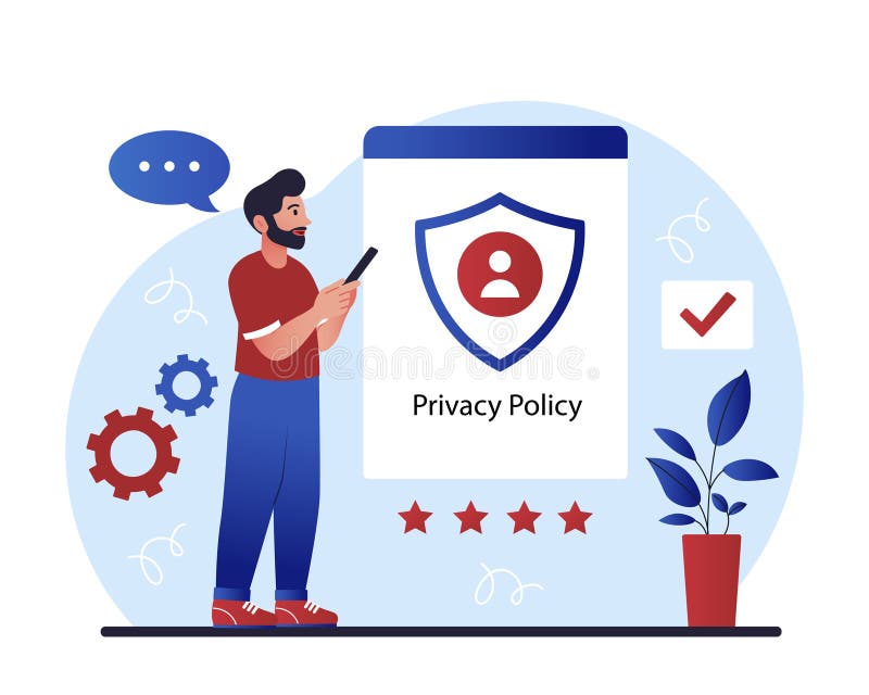 Privacy policy concept stock vector. Illustration of device - 246967149
