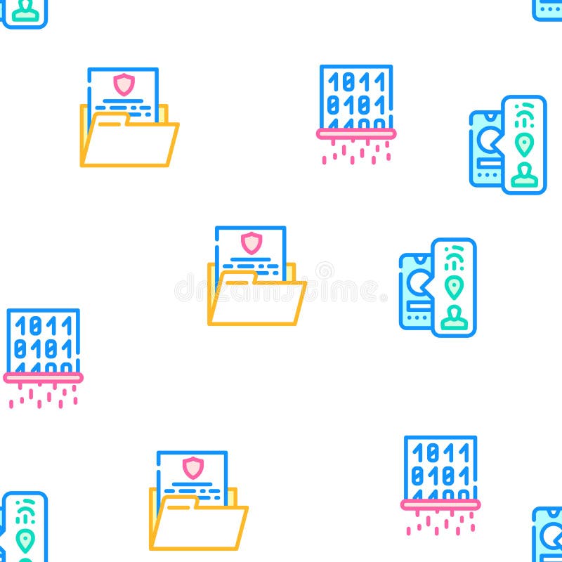 Privacy Policy Protect Vector Seamless Pattern Stock Vector ...