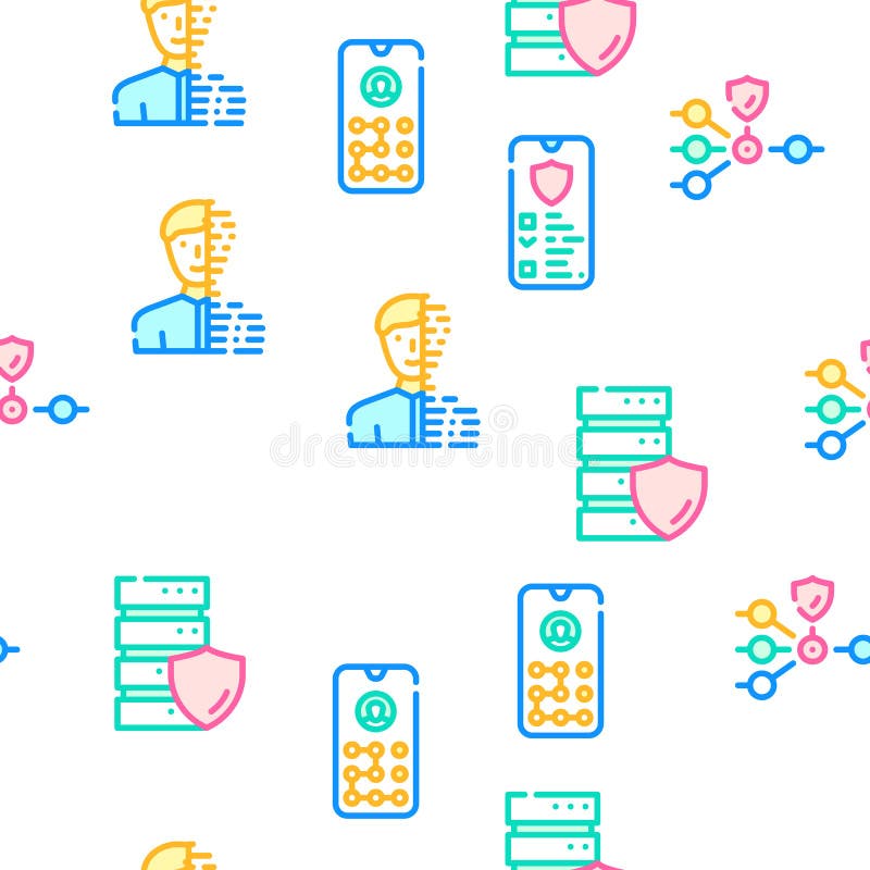 Privacy Policy Protect Vector Seamless Pattern Stock Vector ...