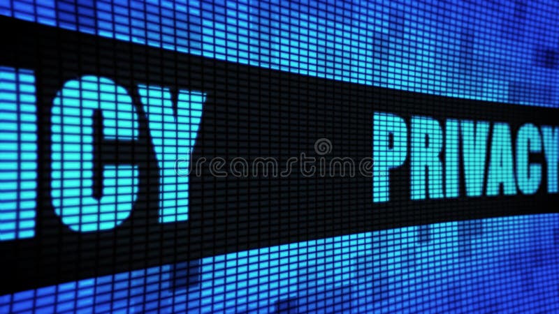 Privacy Policy Side Text Scrolling LED Wall Pannel Display Sign Board ...