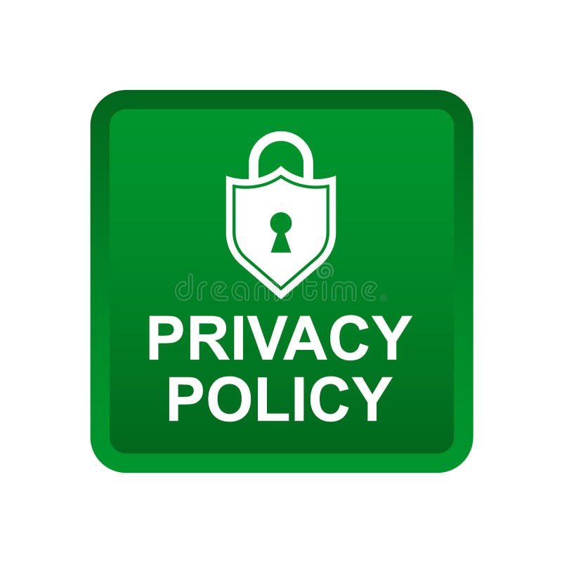 Privacy policy button stock illustration. Illustration of icon - 121993263