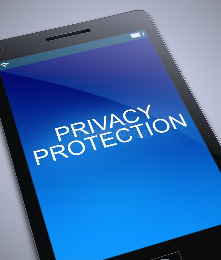 Privacy Protection Concept. Stock Illustration - Illustration of ...