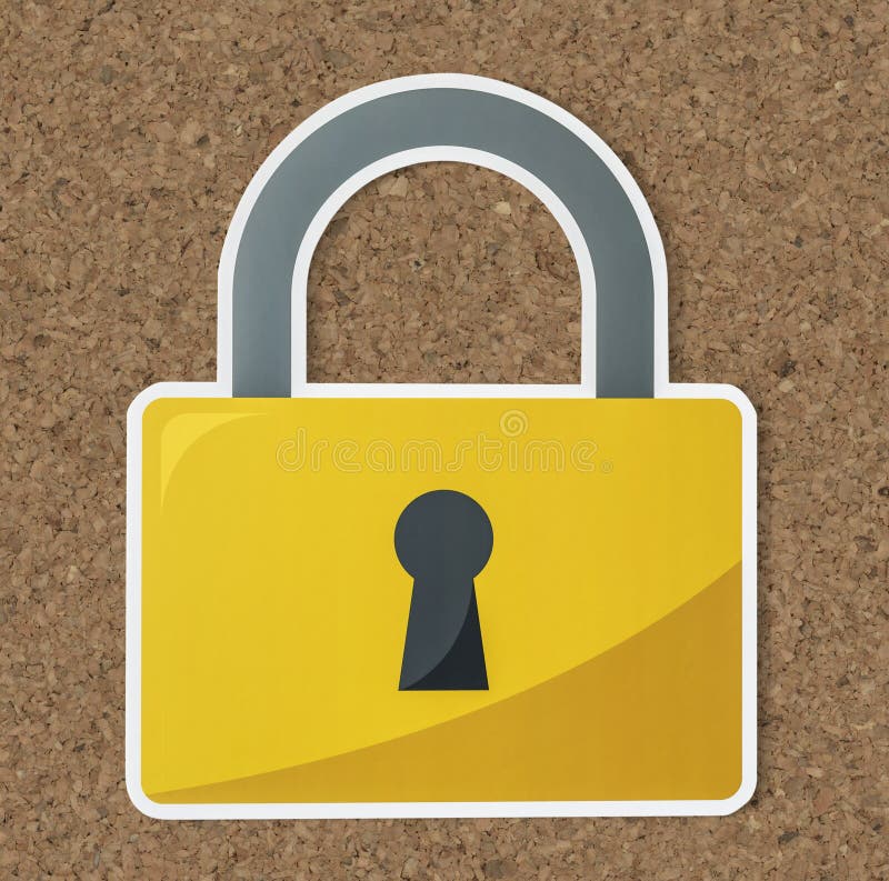 Privacy Safety Lock Icon Symbol Stock Illustration - Illustration of ...