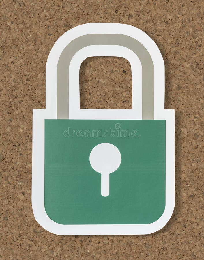 Privacy Safety Security Lock Icon Stock Image - Image of secure, green ...