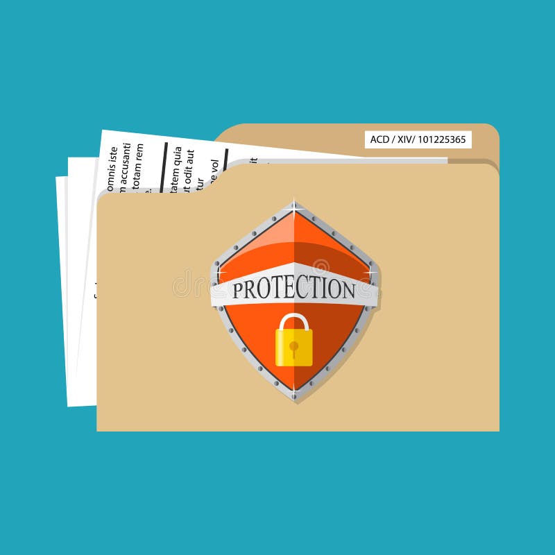 Privacy, Security Idea. Vector Illustration. Document Protection Stock ...