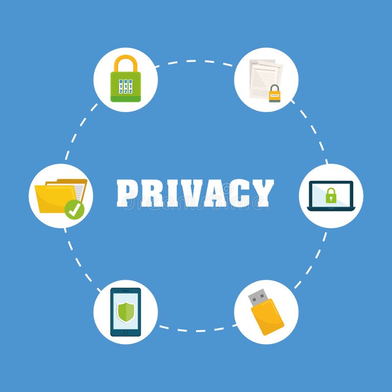 Privacy and Security System Graphic Icons Stock Vector - Illustration ...