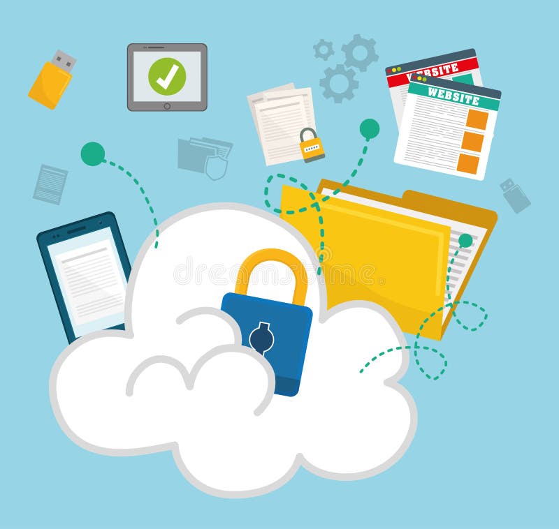 Privacy and Security System Graphic Icons Stock Vector - Illustration ...