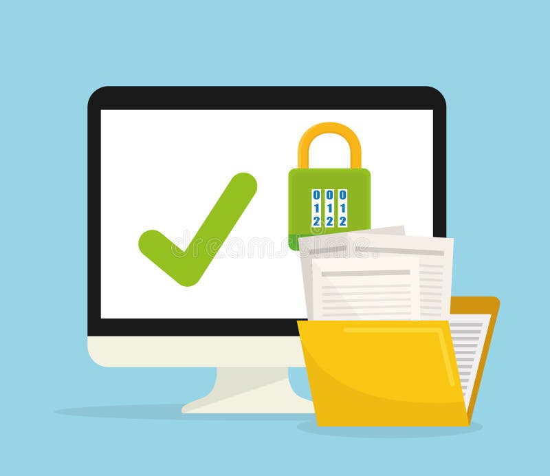 Privacy and Security System Graphic Icons Stock Vector - Illustration ...