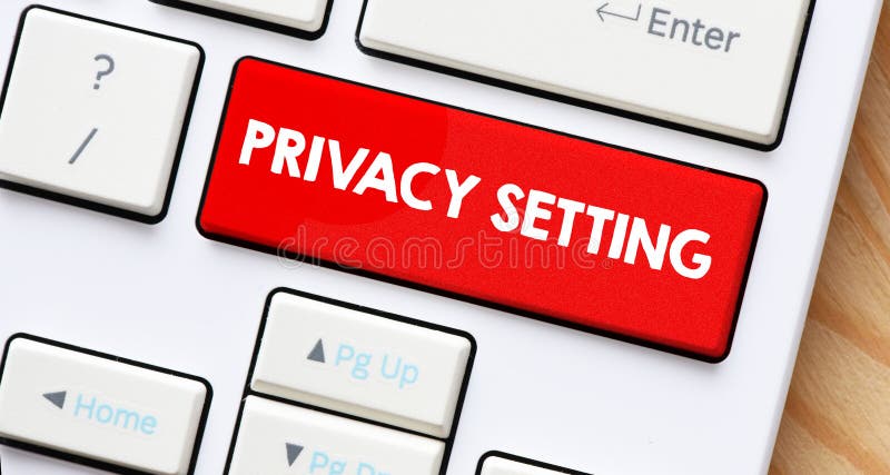 PRIVACY SETTING Red Keyboard Key Concept for Business Stock Photo ...