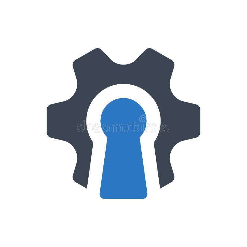 Privacy settings icon stock vector. Illustration of configuration ...