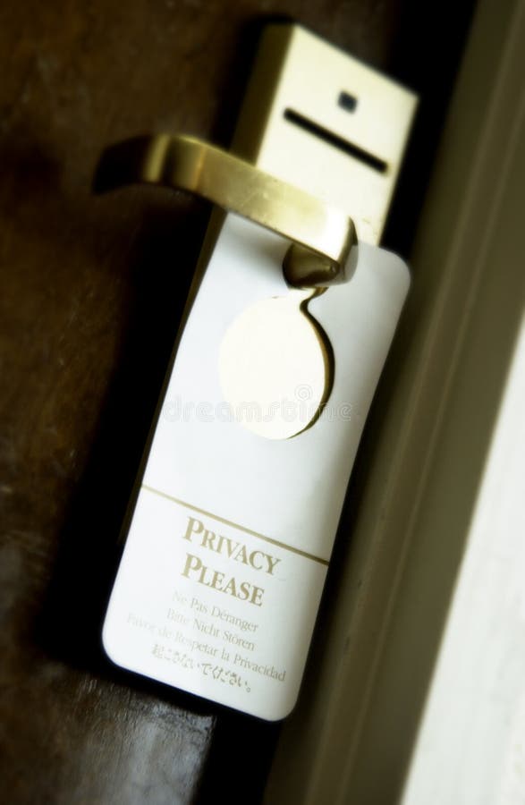 Privacy Sign on Hotel Room Door Stock Photo - Image of still, trip ...