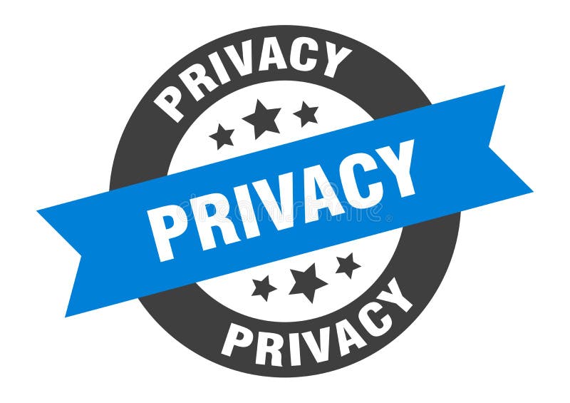 Privacy Sign. Privacy Round Ribbon Sticker Stock Vector - Illustration ...