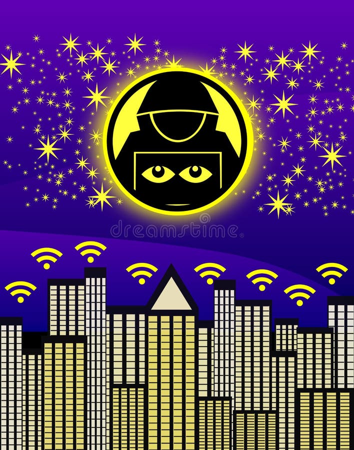 Smart City Security Problems Stock Illustration - Illustration of peril ...
