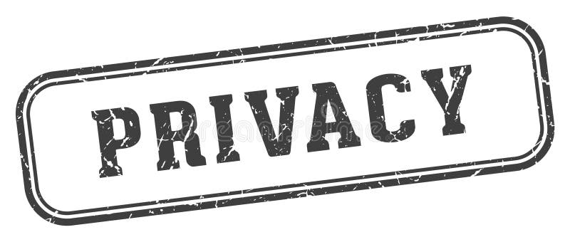 Privacy Stamp. Privacy Rectangular Stamp on White Background Stock ...