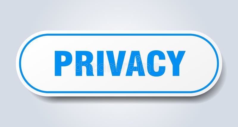 Privacy sticker. stock vector. Illustration of button - 197149458