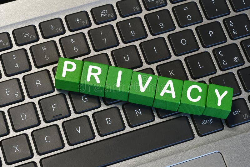 Privacy Text on a Notebook Keyboard. Cyber â€‹â€‹security Concept Stock ...