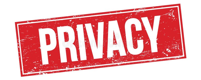 PRIVACY Text on Red Grungy Rectangle Stamp Stock Illustration ...