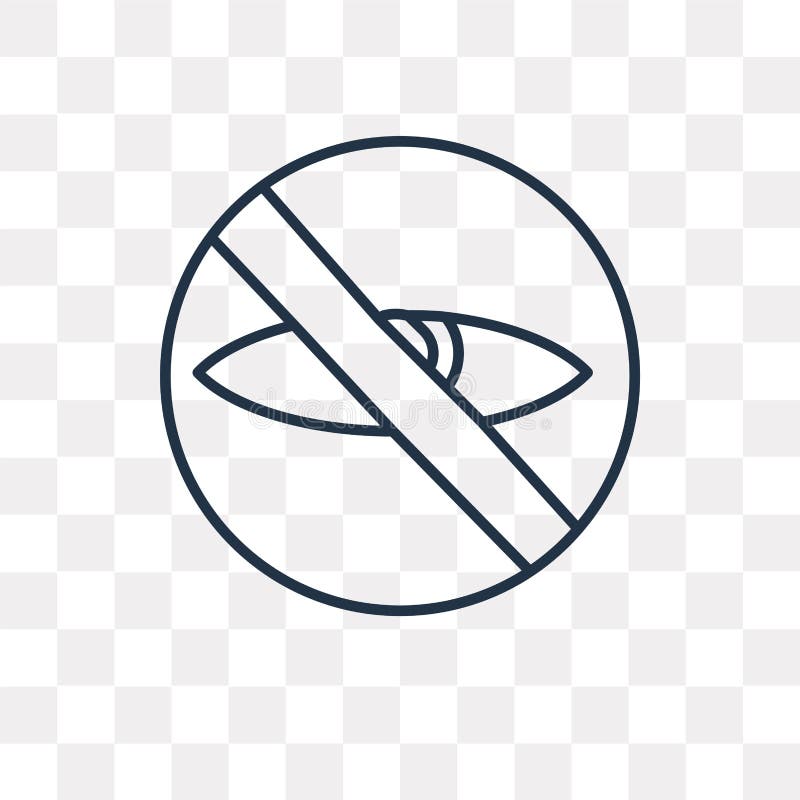 Privacy Vector Icon Isolated On Transparent Background, Linear P Stock ...