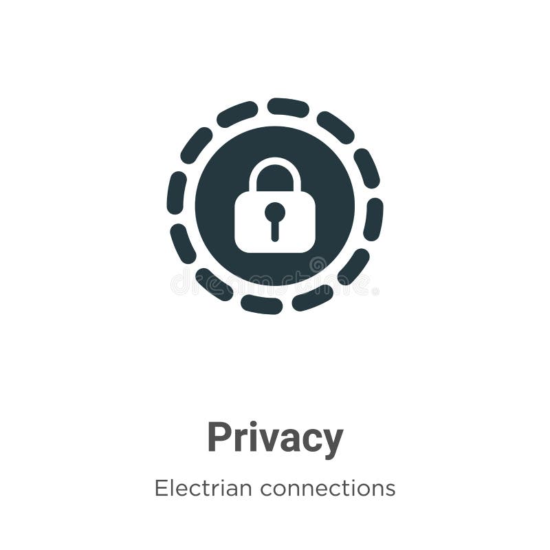 Privacy Vector Icon on White Background. Flat Vector Privacy Icon ...