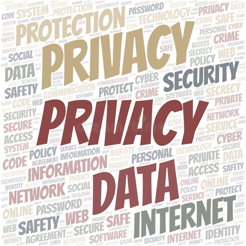 Privacy Vector Word Cloud, Made with Text only. Stock Vector ...