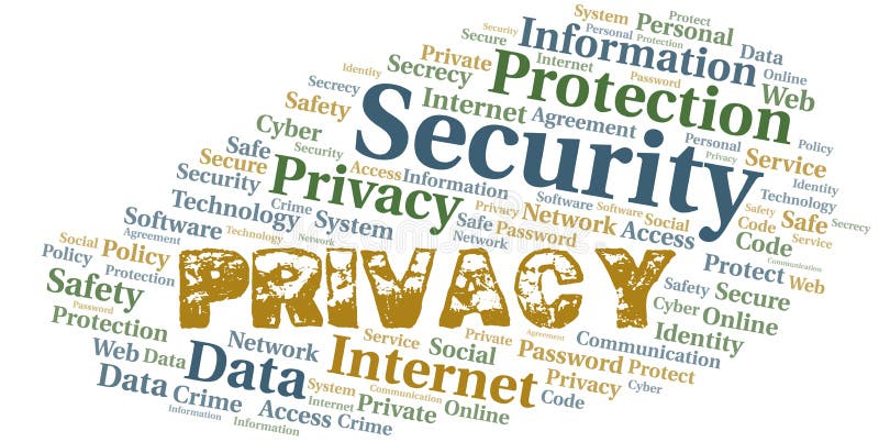 Privacy Vector Word Cloud, Made with Text only. Stock Illustration ...