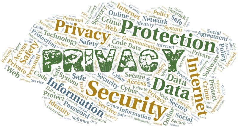 Privacy Vector Word Cloud, Made with Text only. Stock Vector ...