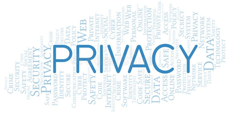 Privacy Vector Word Cloud, Made with Text only. Stock Illustration ...