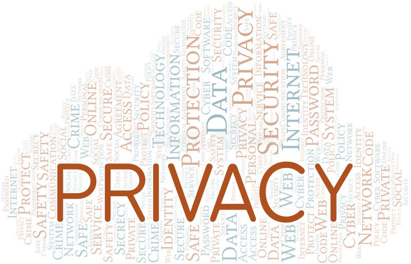 Privacy Vector Word Cloud, Made with Text only. Stock Illustration ...