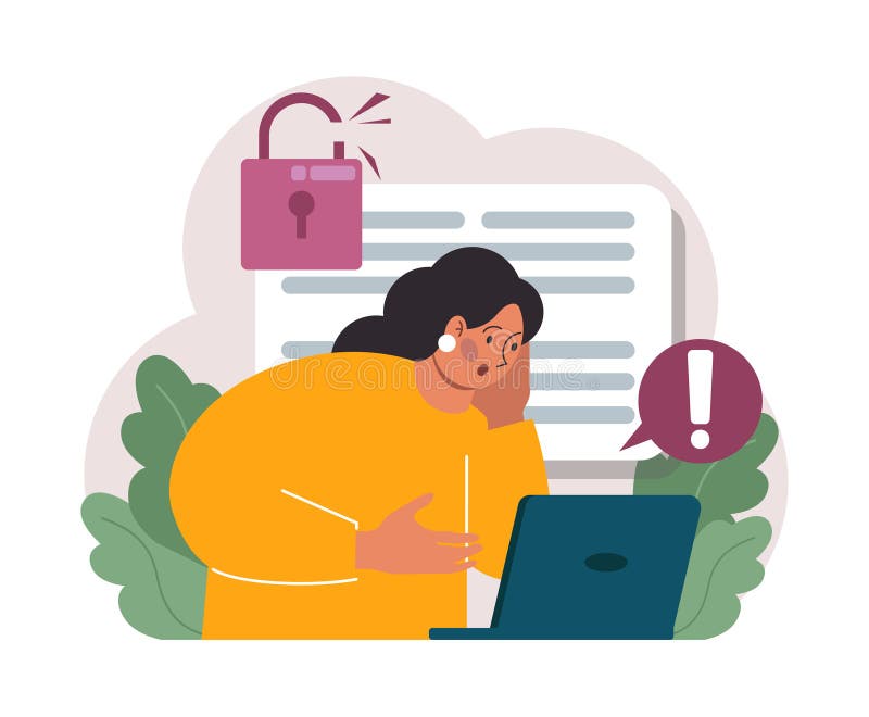 Privacy Violation. Personal Data Endangerment Stock Vector ...