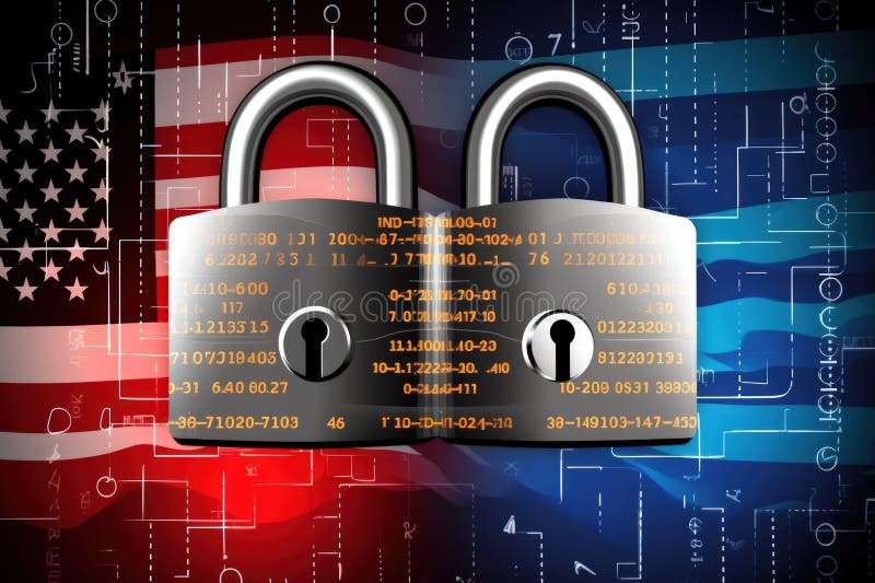 Privacy Vs. National Security - Generative AI Stock Illustration ...