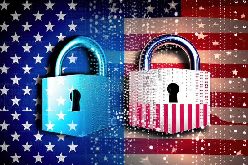 Privacy Vs. National Security - Generative AI Stock Illustration ...