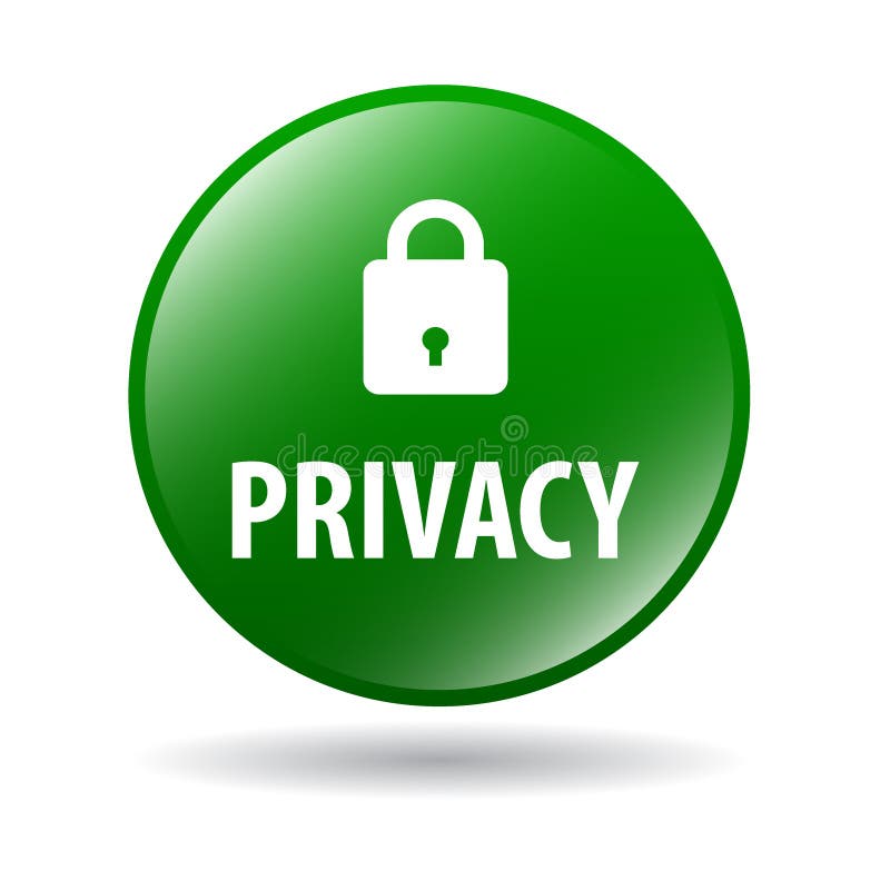 Privacy web button stock illustration. Illustration of mark - 119529021